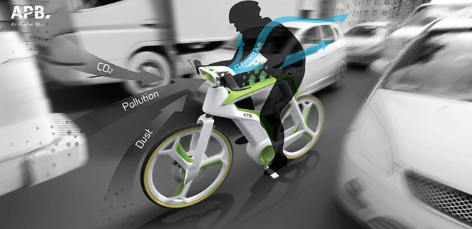 Air-purifying bicycle concept eats pollution, generates oxygen – Orta Blu