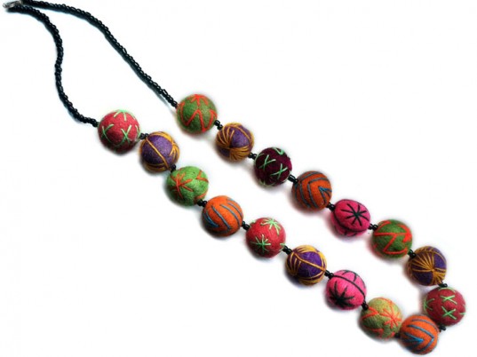 Carrie Parry, Kahina Giving Beauty Design Fair-Trade “Pouf” Necklace ...