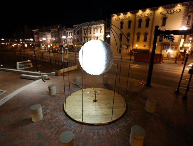 Interactive New Moon installation is made from 5,500 recycled light ...