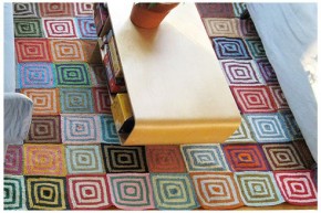 Geometric chic: Re Rag Rugs made from recycled textiles – Orta Blu